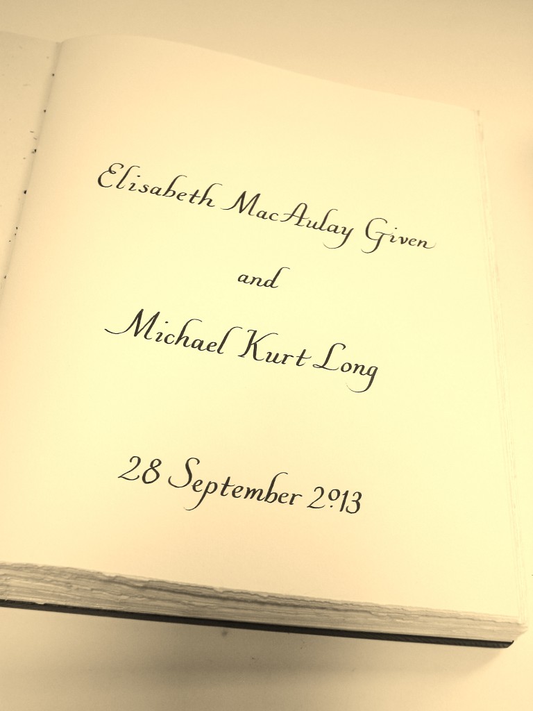 Wedding Calligraphy Projects