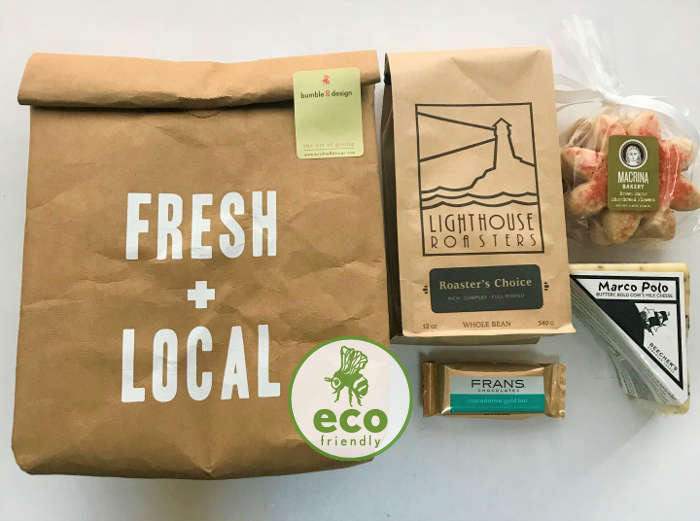 Eco-friendly Seattle Fresh & Local Bag • bumble B design